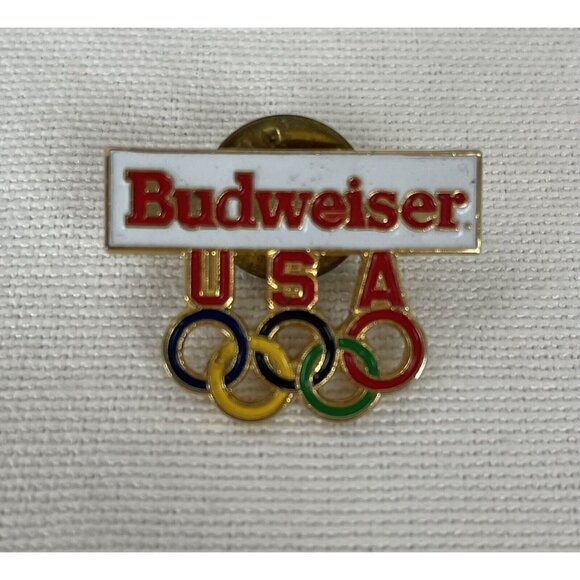 Budweiser | Jewelry | Vintage Budweiser Usa Olympic Pin 98 Hq Nyc Gold ...